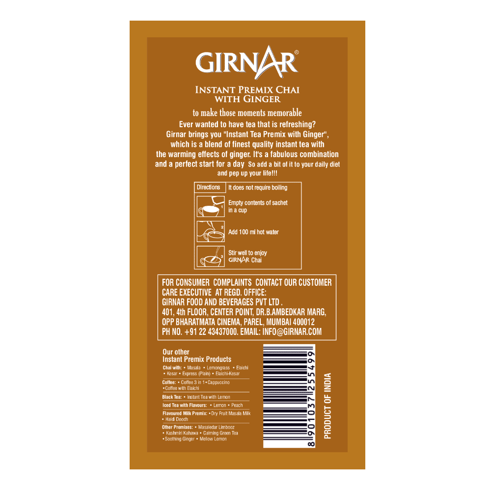 Girnar Instant Ginger 140g – 10Pcs - Get Best Tea Online at Best Prices ...